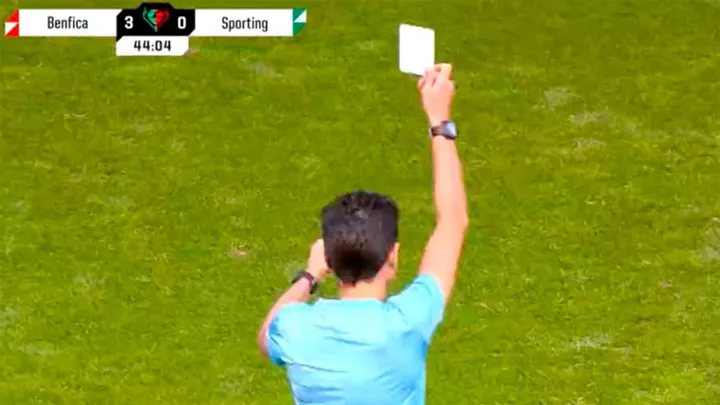 For the first time in history, a white card was shown at a football ...